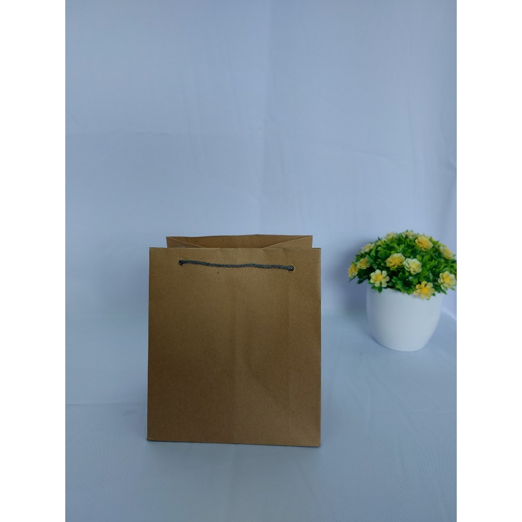 Jual Paper bag tas kertas coklat polos ukuran R5 1 pack isi 12 pcs ...