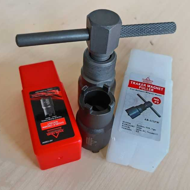 Jual PAKET Kunci Mahkota Mur Kopling Type A 25-30mm Double Crown Socket 1/2 Inch Untuk Honda ...