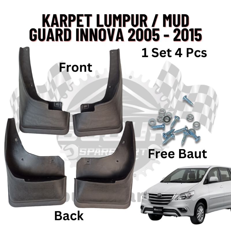 Jual Mud Guard / Karpet Lumpur Innova 2005-2015 | Shopee Indonesia