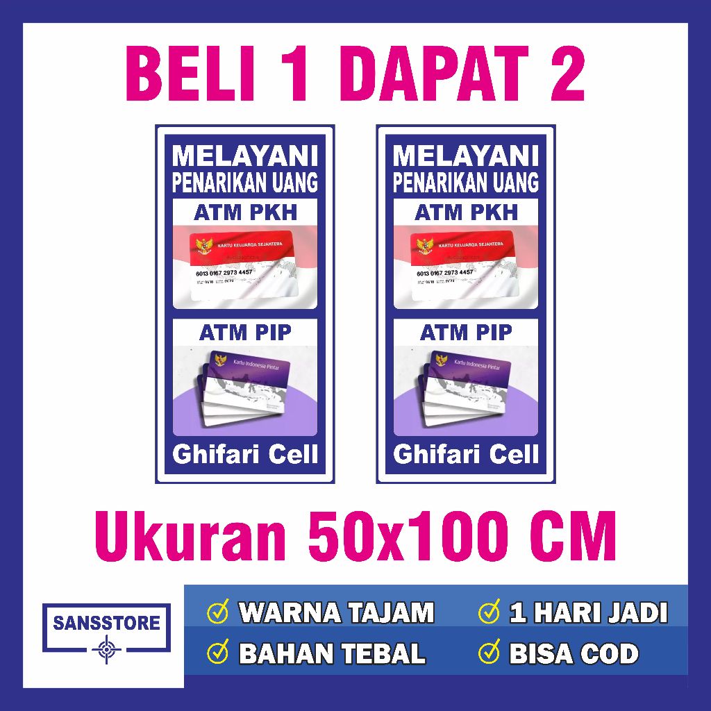 Jual CETAK BANNER 50X100 CM PKH I SPANDUK I BALIHO | Shopee Indonesia