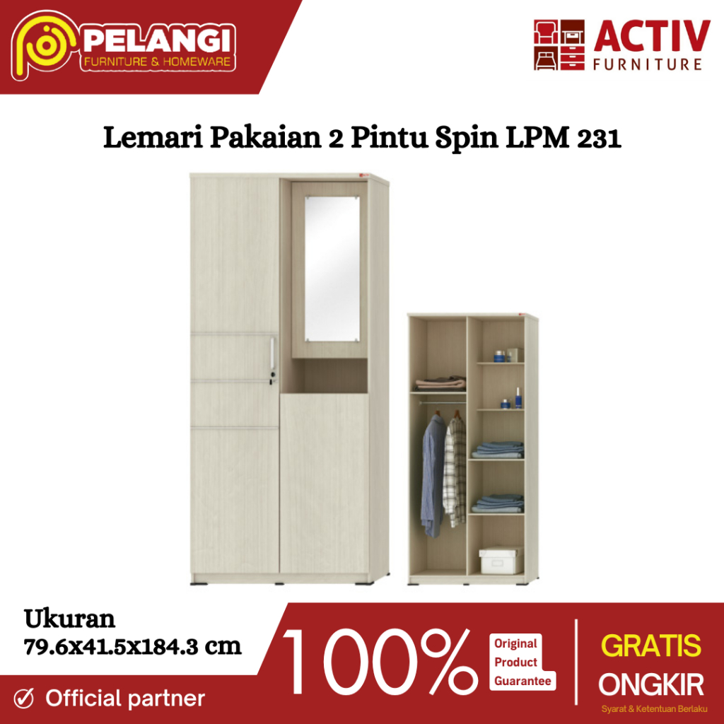Jual Lemari Activ Spin LPM 231/ 331 | Lemari Pakaian 2 Pintu/ 3 Pintu ...