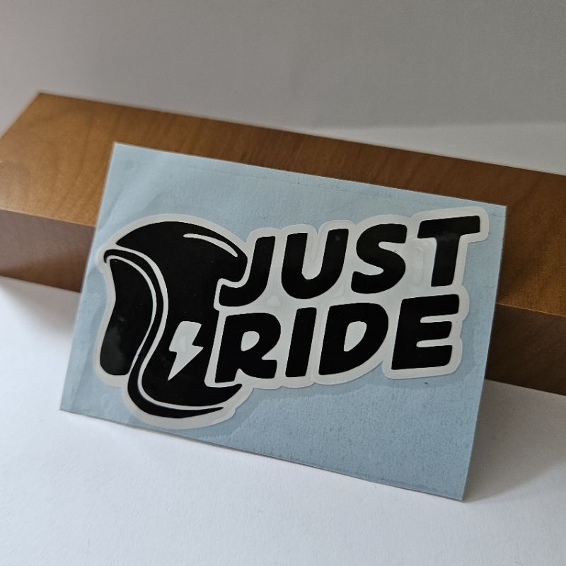 Jual Sticker JUST RIDE ukuran 5cm x 7.5cm | Shopee Indonesia