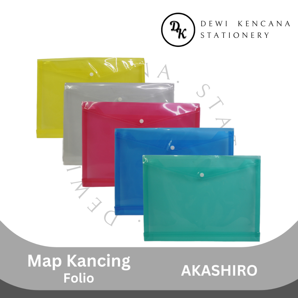 Jual Map Plastik Kancing Folio (F4) Akashiro / Map Dokumen | Shopee ...