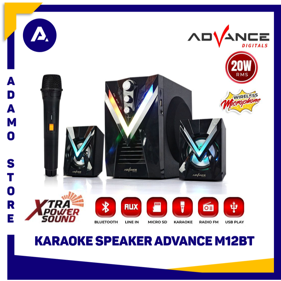 Jual Speaker Advance M12BT Stereo Xtra Bass Bluetooth Karaoke Speaker ...