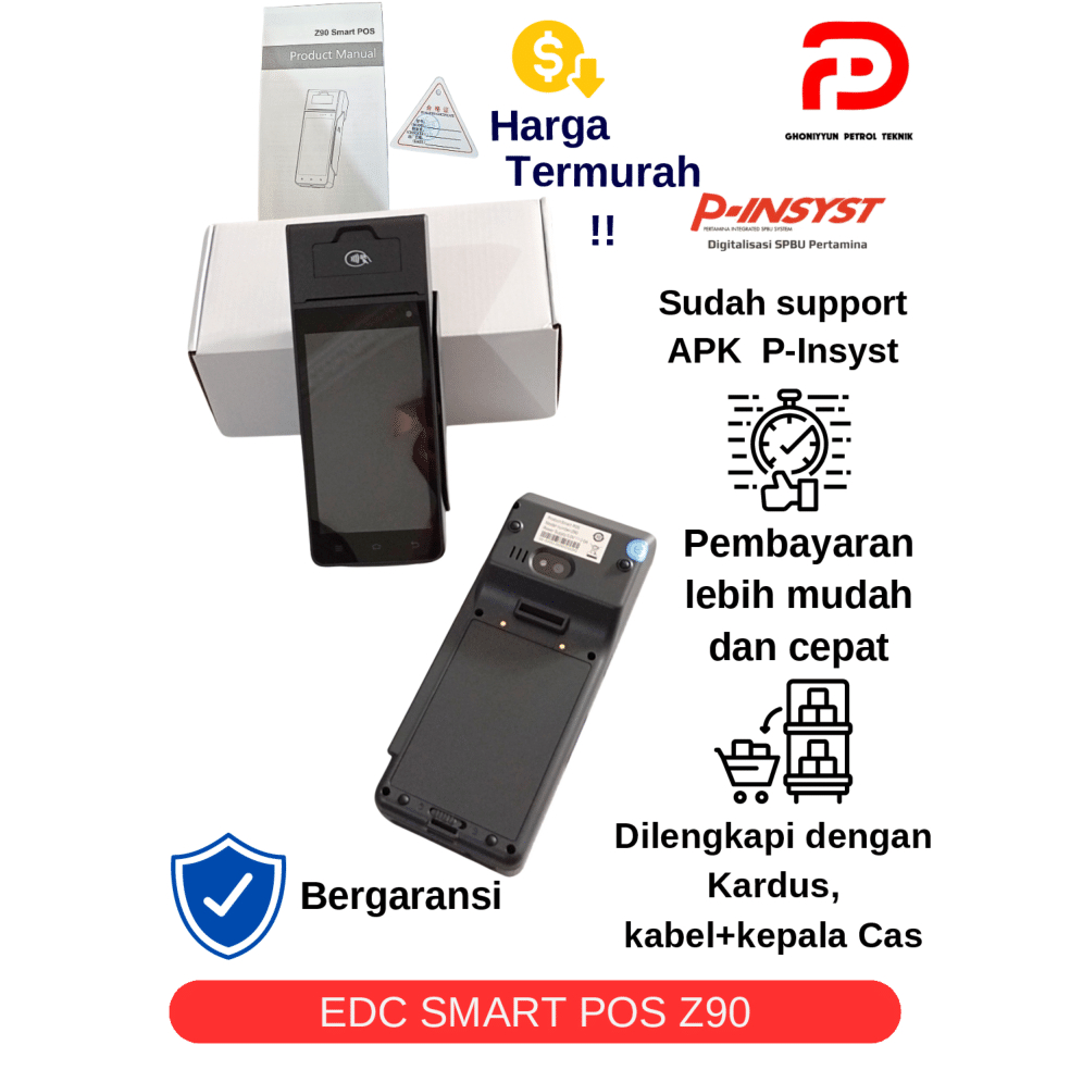 Jual EDC POS ANDROID Z90 DIGITALISASI SPBU PERTAMINA | Shopee Indonesia