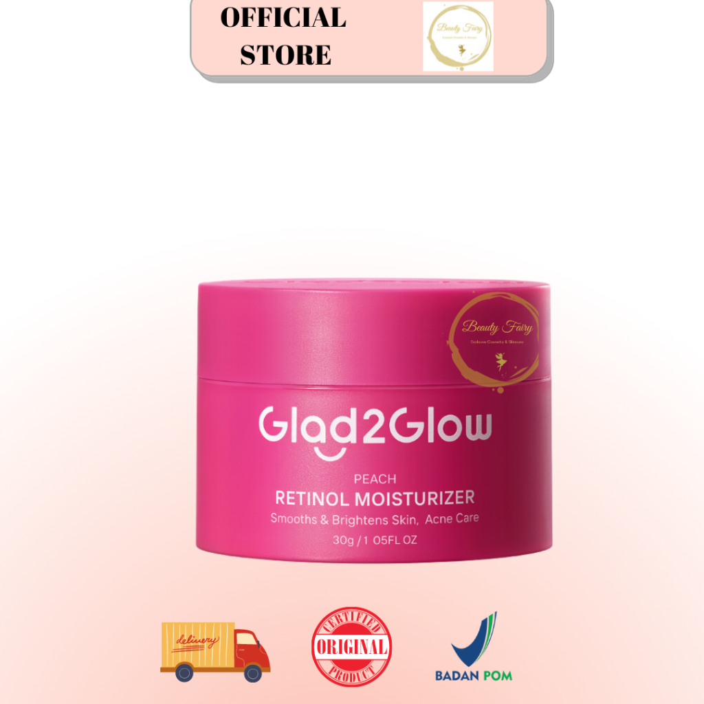Jual GLAD2GLOW - G2G Peach Retinol Moisturizer 30gr | Shopee Indonesia