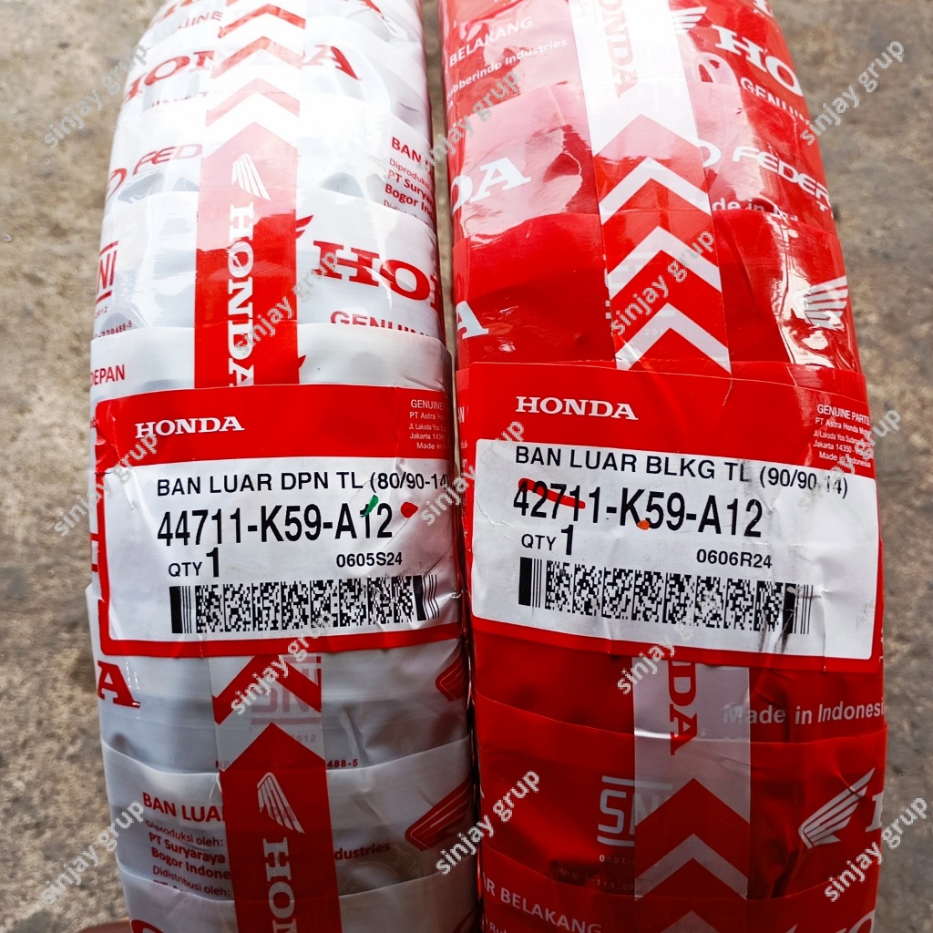 Jual Ban Tubeless Depan 80/90-14 Belakang 90/90-14 AHM Beat Scoopy Spact Genio Vario TUBLES ...