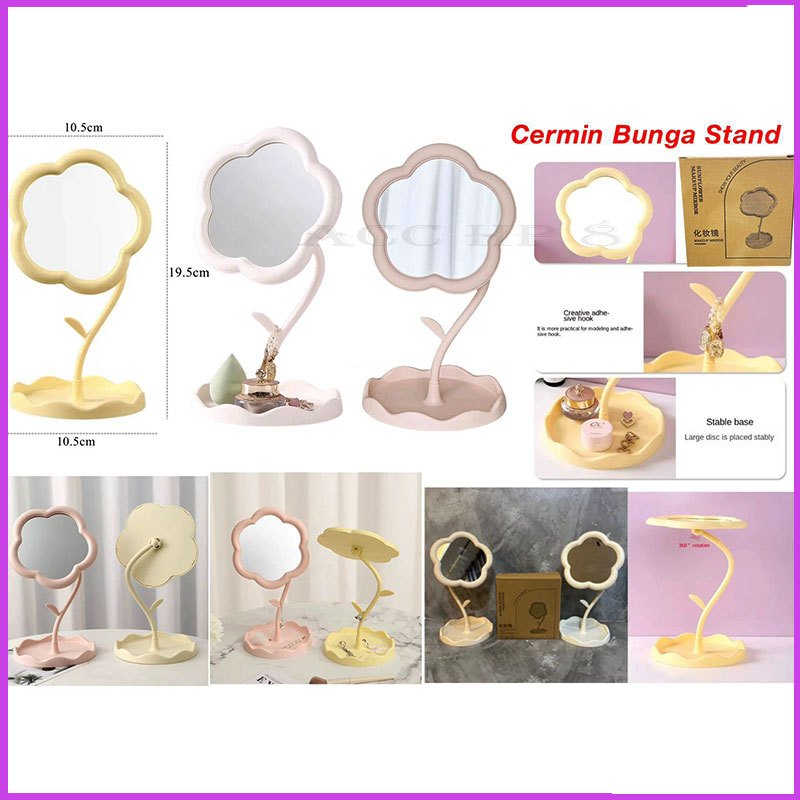 Jual Acchp Cermin Model Bunga Stand Mirorr Flower Kaca Meja Rias ...