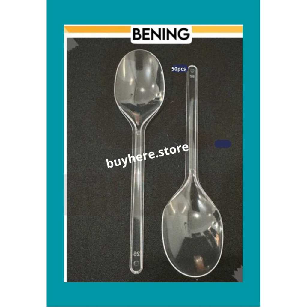 Jual Sendok / Garpu Makan Plastik /Sendok/Garpu Makan Bening dan Putih ...