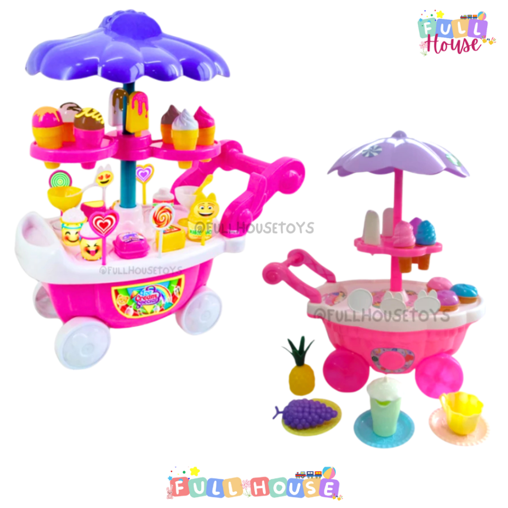 Jual MAINAN ICE CREAM SET DORONG ANAK LENGKAP DENGAN BERBAGAI ICE CREAM ...
