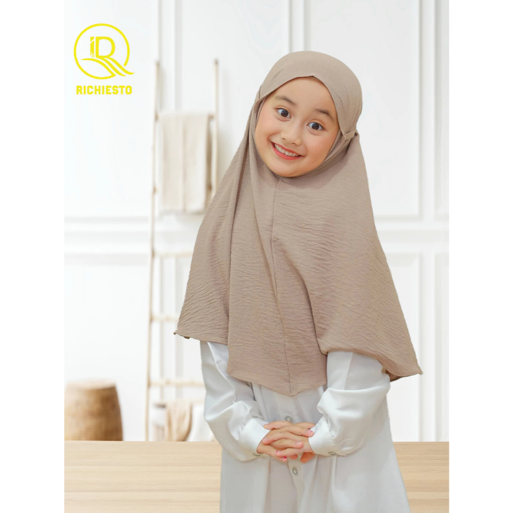 Jual Jilbab Anak Bergo Maryam Crinkle Airflow Non Ped Usia 3-10 Tahun | Shopee Indonesia