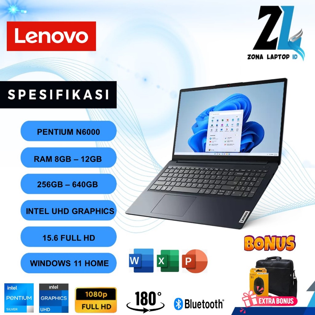 Jual Lenovo Ideapad Slim 1 15 Intel Pentium Silver N6000 Ram 12GB SSD ...