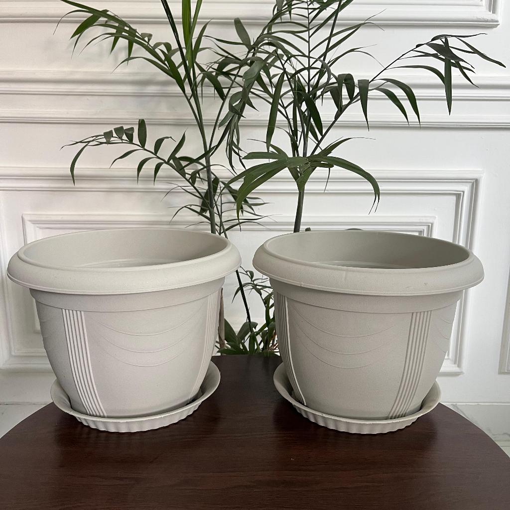 Jual Pot Bunga Liyong 32+tatakan/ Pot Bunga Belimbing 32+tatakan ...