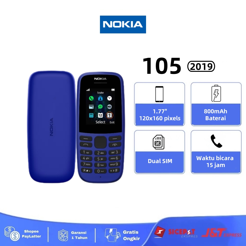 Jual Nokia 105 (2019) HP Murah Cuci Gudang , Dual SIM, Baterai Tahan ...