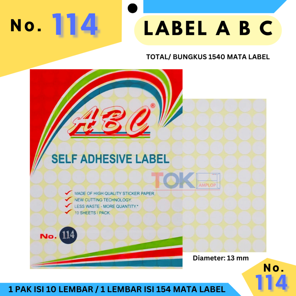 Jual Stiker Label 114 / STICKER ( self adhesive ) | Shopee Indonesia