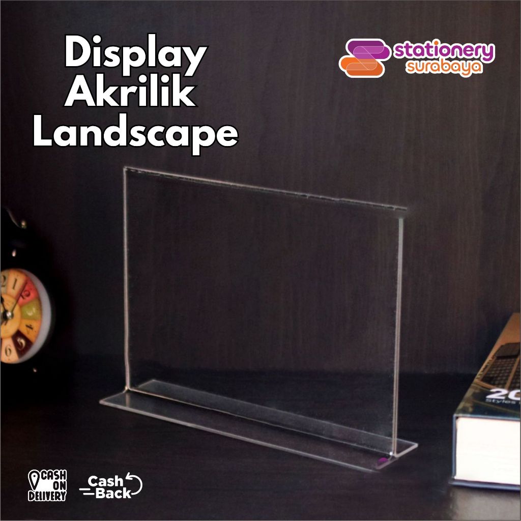 Jual Display Menu Acrylic Standing Akrilik Papan Tempat Meja Minimalis ...