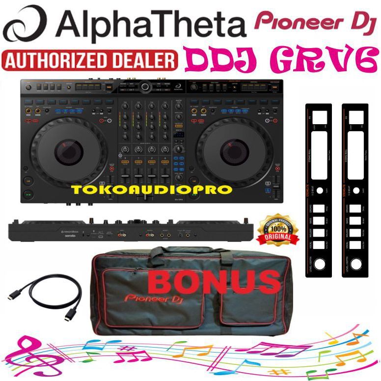 Jual AlphaTheta Pioneer DJ DDJ-GRV6 4 ch DJ controller for Rekordbox ...