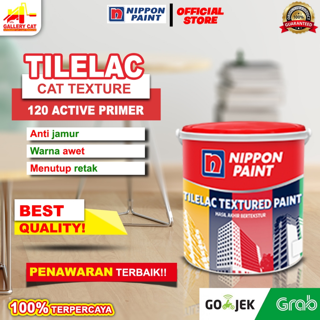 Jual Nippon Paint Tilelac Textured Paint/Cat Tekstur/25kg | Shopee ...