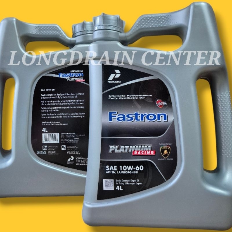 Jual FASTRON PLATINUM 10W60 FULLY SYNTHETIC KEMASAN GALON 4 LITER ...