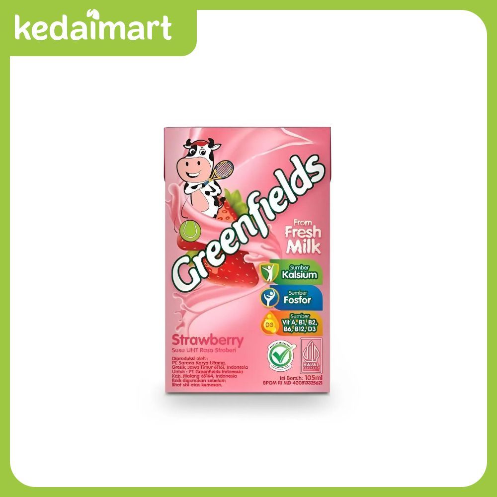 Jual Greenfields Susu UHT Strawberry 125 ml | Shopee Indonesia