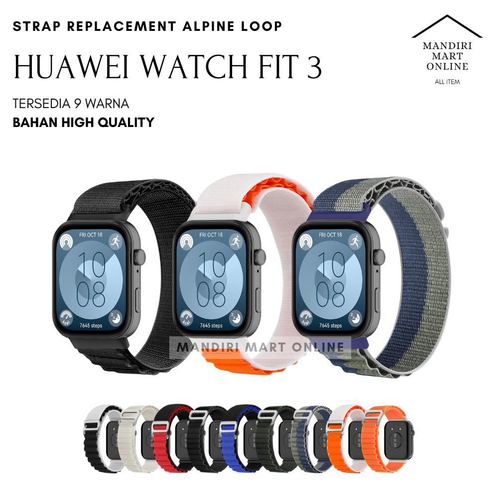 Jual Strap Huawei Watch Fit 3 Nylon Alpine Loop Tali Pengganti Huawei ...