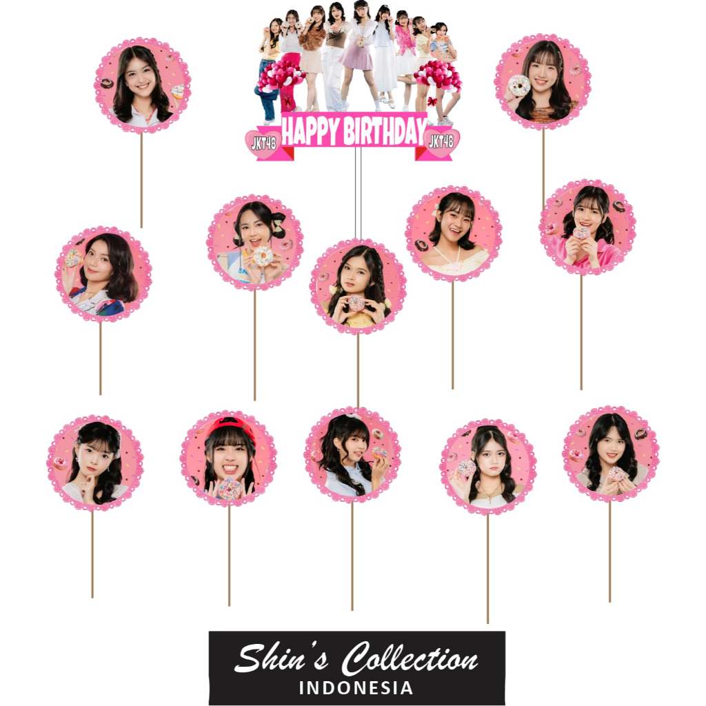 Jual Cake topper JKT48 idol isi 13 pcs | Shopee Indonesia