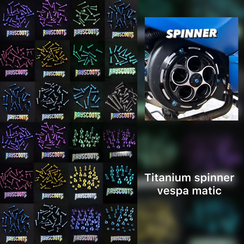 Jual Baut Titanium Spinner Vespa Matic Sprint Primavera Lx S | Shopee ...