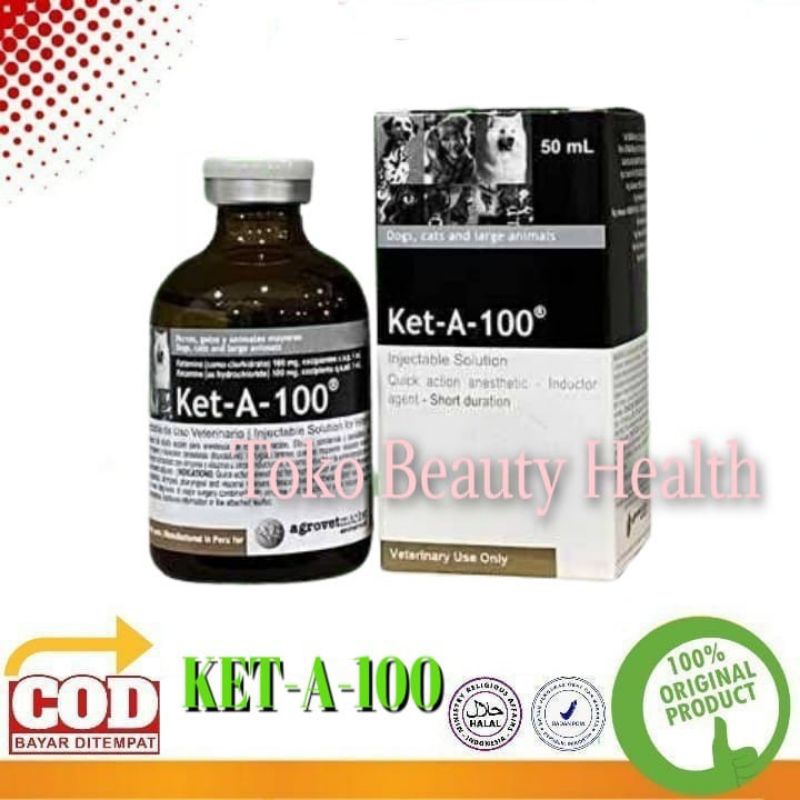 Jual KET-A 100 50mg TERLARIS SOLUCION INYECTABLE ASLI ORIGINAL AMPUH ...