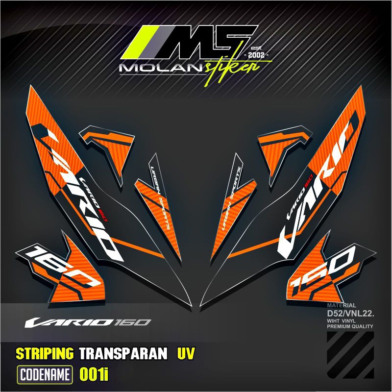 Jual Decal Sticker Striping Variasi Transparan Uv Vario 160 New Honda ...