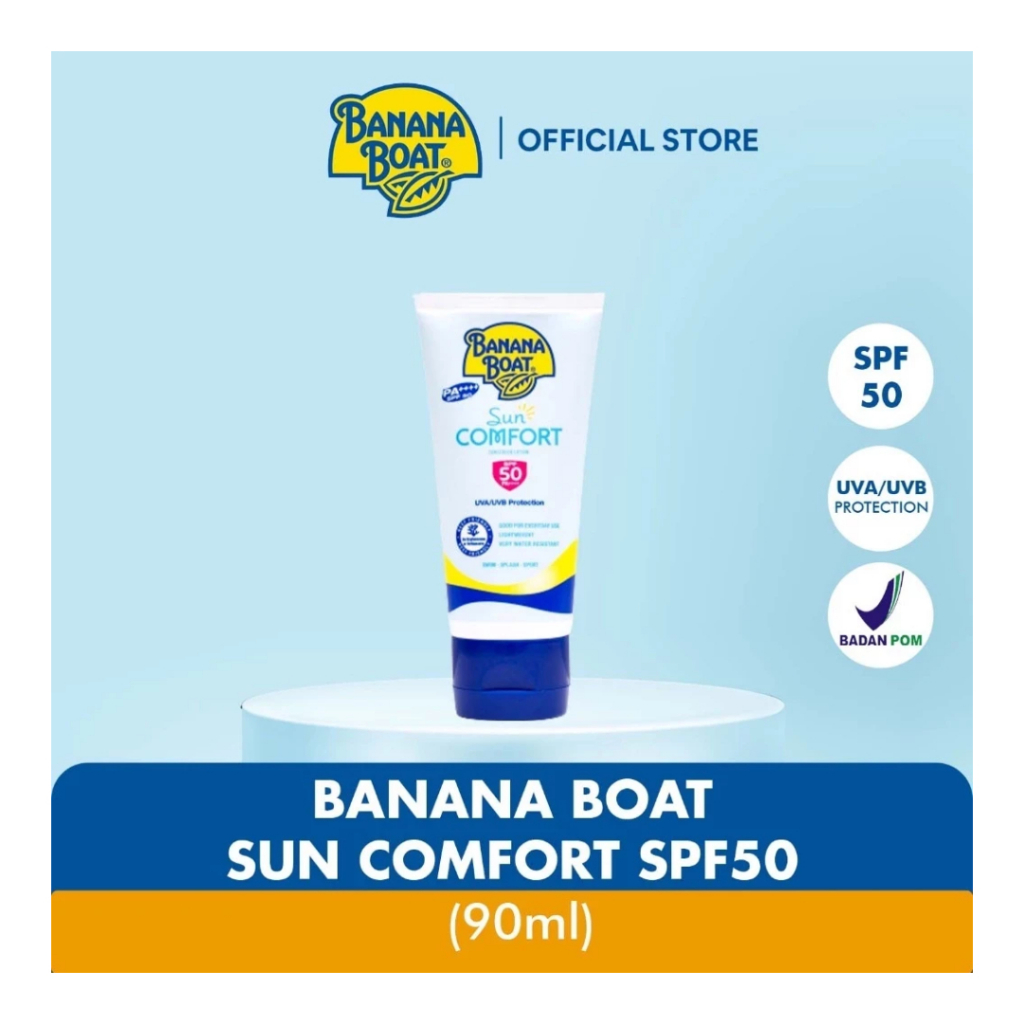Jual Banana Boat Sunscreen Sun Comfort SPF 50 90ml | Shopee Indonesia