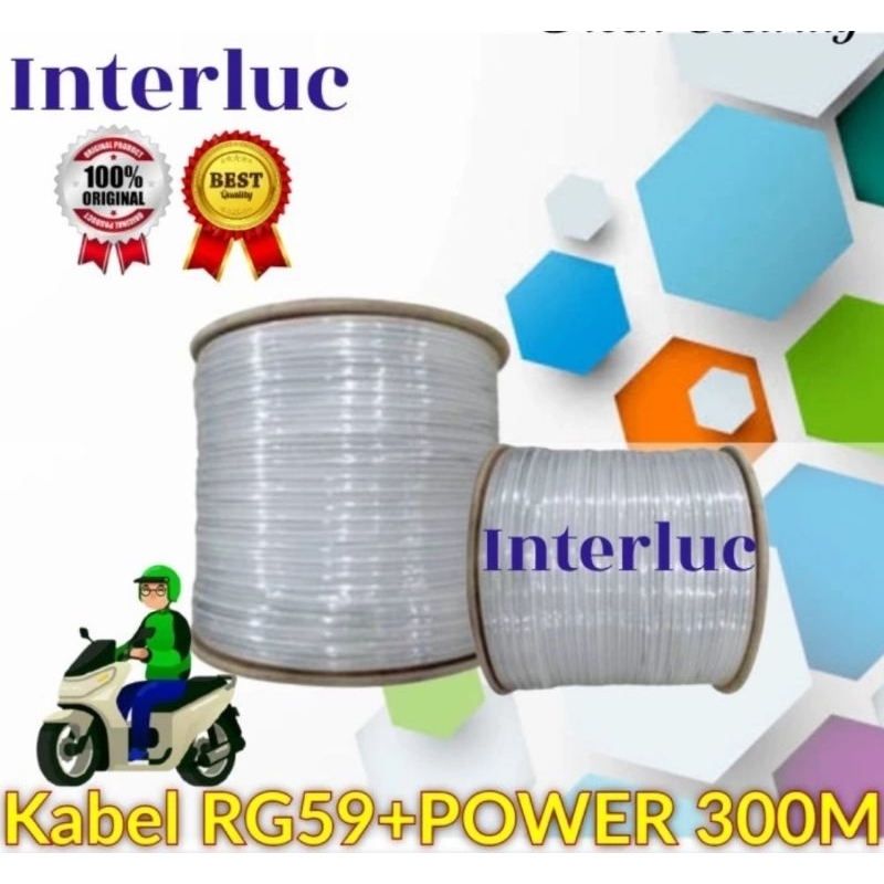Jual Kabel rg59 plus power kabel cctv 1 roll 300 meter | Shopee Indonesia