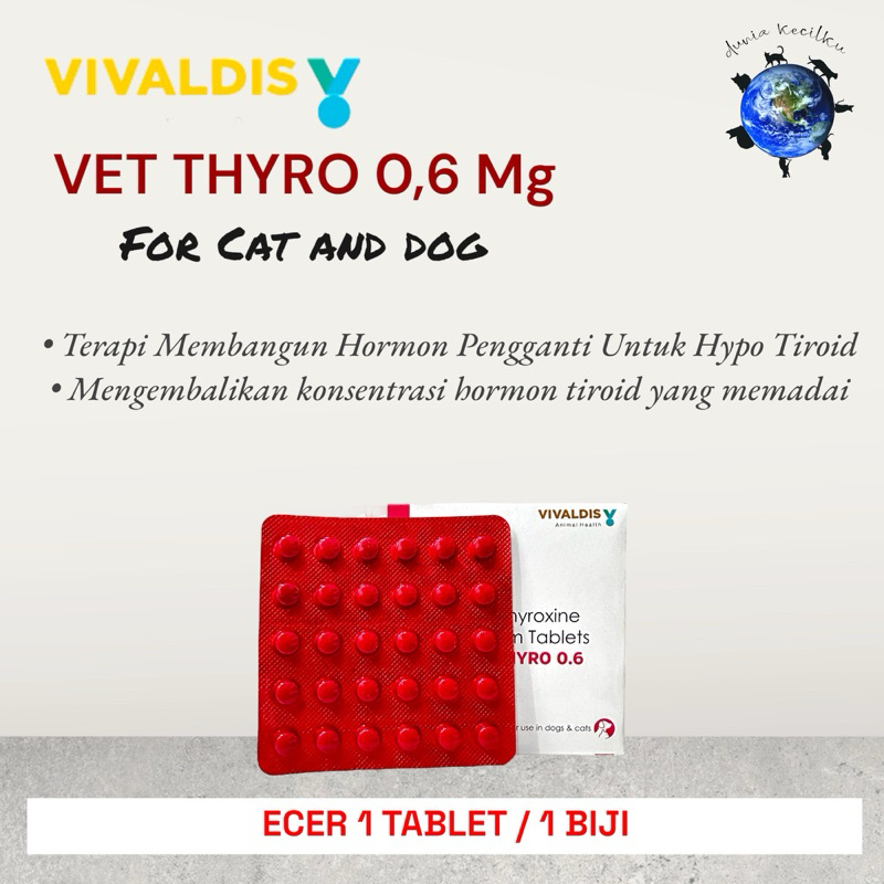 Jual Vivaldis Vet Thyro Cat Dog Terapi Hormon Gangguan Tiroid ...