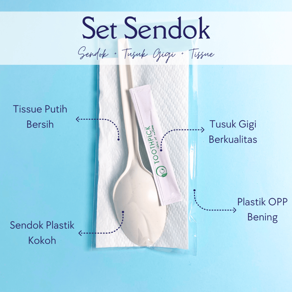 Jual Set Catering Sendok Plastik / Sendok Garpu Set Plastik + Tissue ...