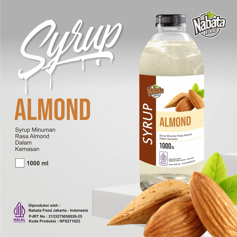 Jual Sirup Almond Nabata Drink 1 Liter - Almond Syrup 1000 Ml | Shopee ...