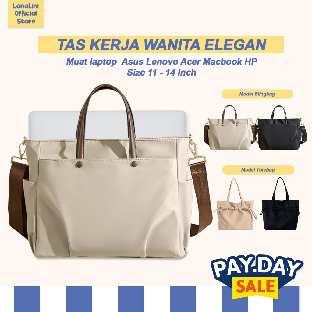 Jual Tas Selempang Wanita Kerja Kantor Tali Jinjing Shoulder Bag Import ...