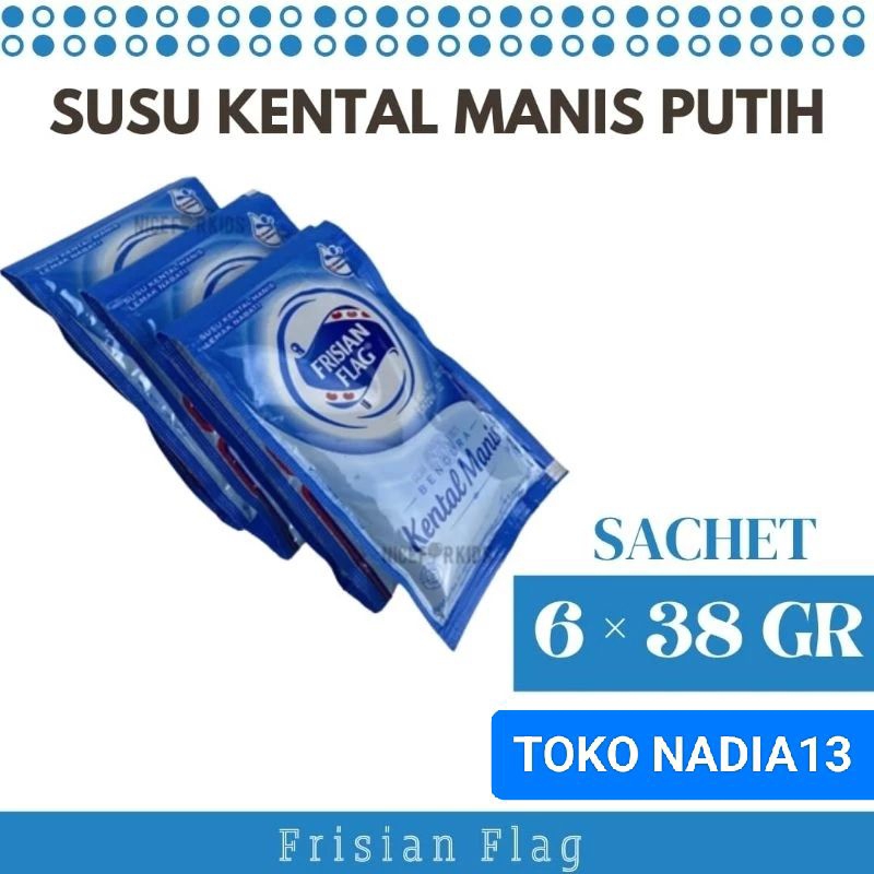 Jual susu bendera sachet kental manis putih dan coklat 1renceng isi ...