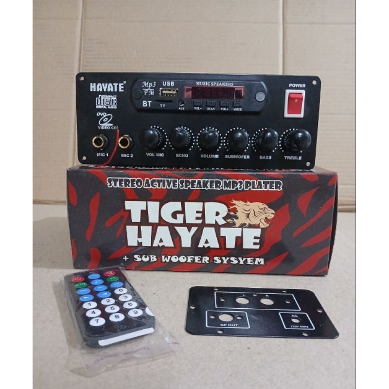 Jual KIT Active Speaker TIGER AMPLIFIER STEREO BLUETOOTH 2 MIC ECHO + Subwoofer SANKEN | Shopee ...