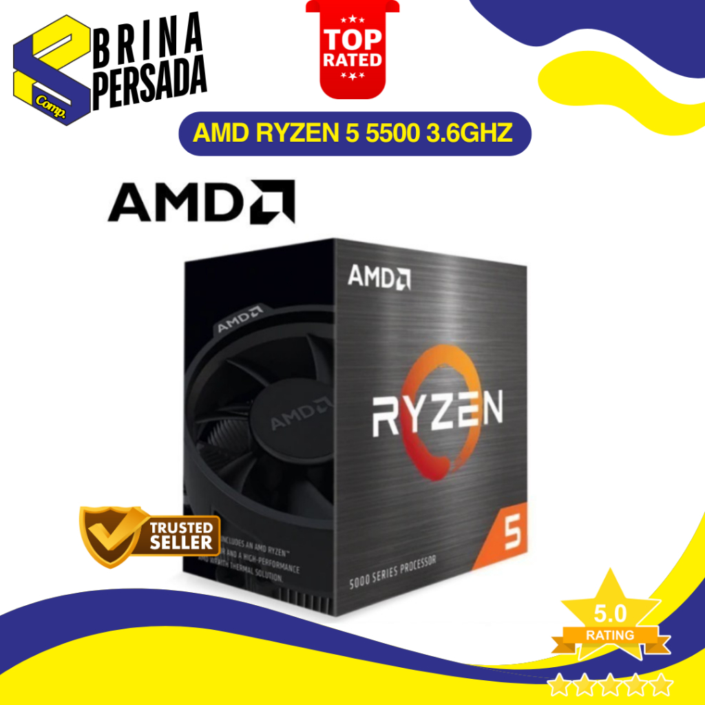 Jual AMD Ryzen 5 5500 3.6GHz 6 Cores 12 Threads Zen 3 Cezanne AM4 | Shopee Indonesia