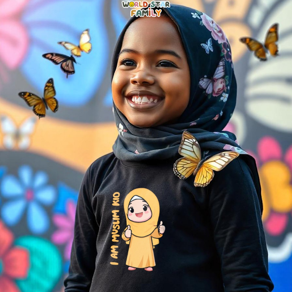 Jual WSF Kaos MUSLIM KID kaos anak berhijab kaos lucu anak Kaos Edukasi ...