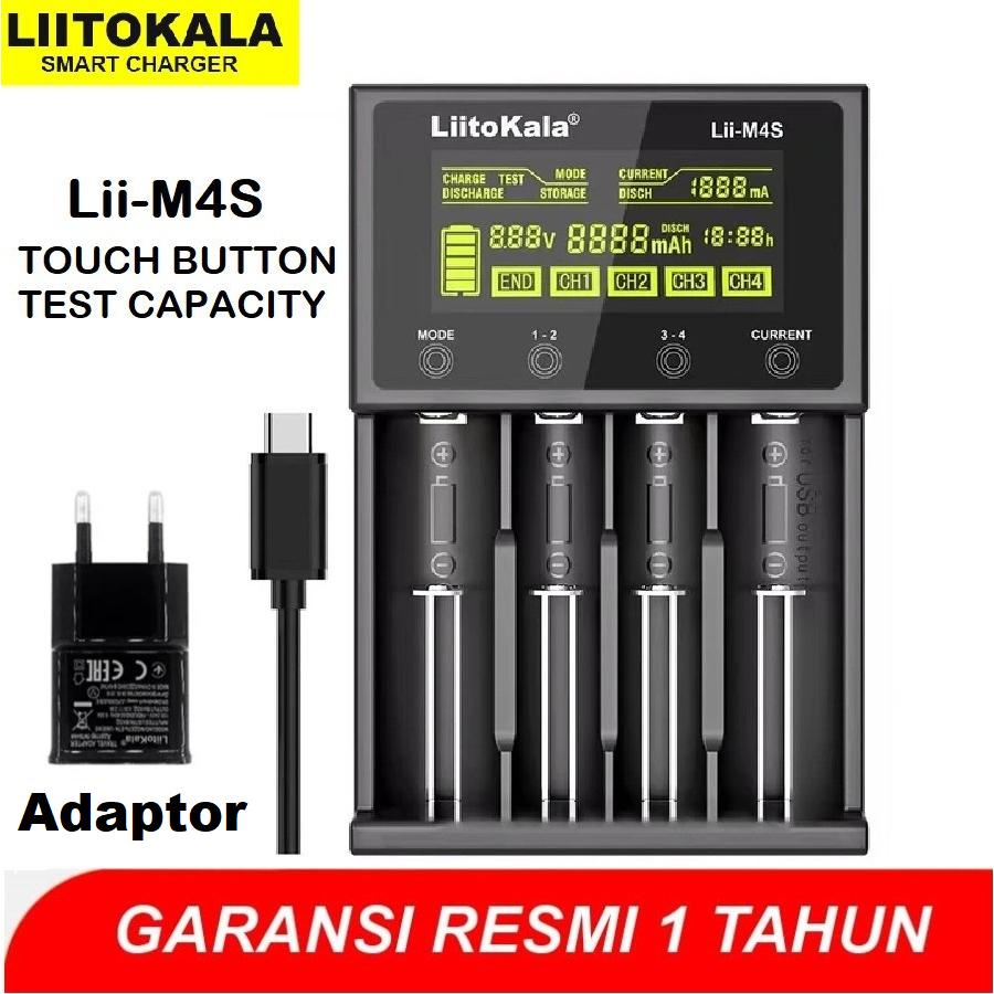 Jual Liitokala Lii-M4S LCD Display Touch Button 3.7v LiiM4S Battery Smart Charger Baterai Batre ...
