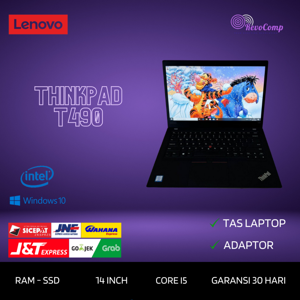 Jual Laptop Lenovo Thinkpad T490 Core i5 Gen 8 Ram Ssd FHD IPS | Shopee ...