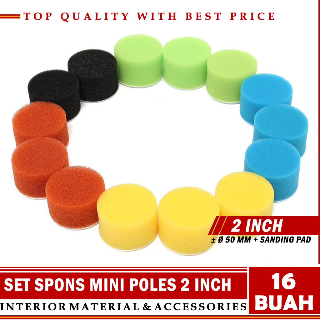 Jual Foam Pad Busa Poles Mobil Motor Mini Sponge Polishing Pad 2 Inch ...