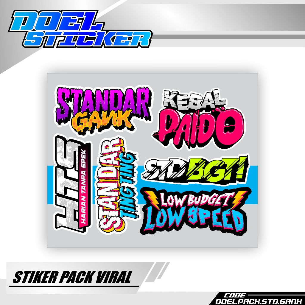 Jual Sticker Kata Kata Viral - Stiker Standar Gank / Kebal Paido Doel ...