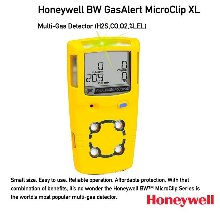 Jual Honeywell BW GasAlert MicroClip XL Multi-Gas Detector (H2S,CO,O2,%LEL) | Shopee Indonesia