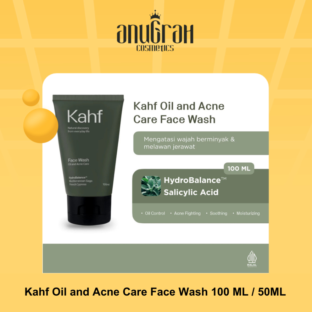 Jual Kahf Oil and Acne Care Face Wash 100 ML / 50ML | Shopee Indonesia