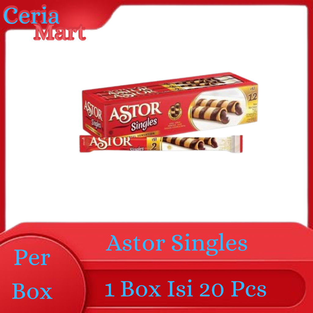 Jual ASTOR CHOCOLATE SINGLLES 1 BOX ISI 20 PCS Food Snack | Shopee ...