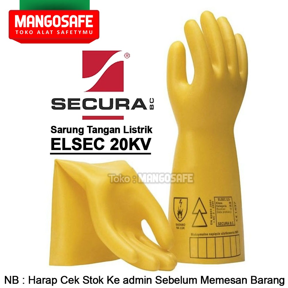 Jual Sarung Tangan Listrik SECURA ELSEC 20KV 30KV / Insulation ...