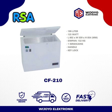 Jual Chest Freezer RSA CF-210 (210 liter) | Shopee Indonesia