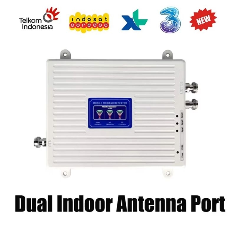 Jual booster amplifier triband sinyal seluler gsm 900 2G umts 3G 2100 dcs 1800 4G | Shopee Indonesia