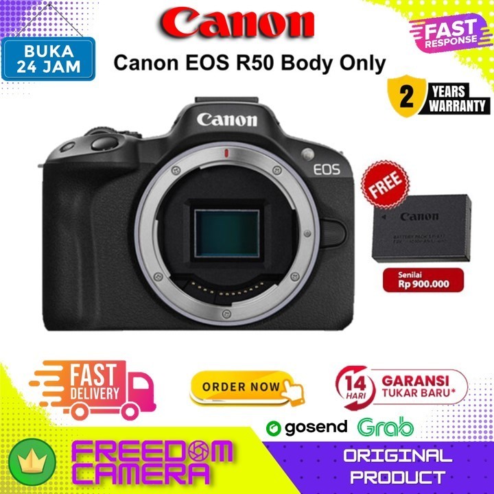 Jual Canon EOS R50 Body Only Mirrorless Camera Canon EOS R50 Black | Shopee Indonesia